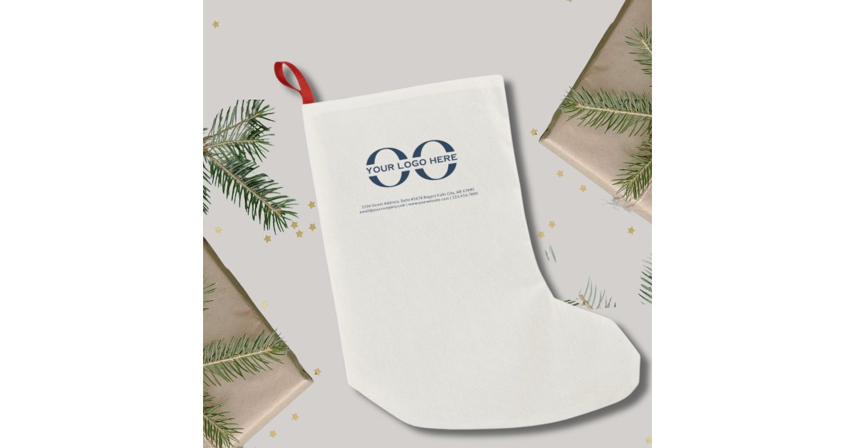Simple Company Logo Stocking | Zazzle