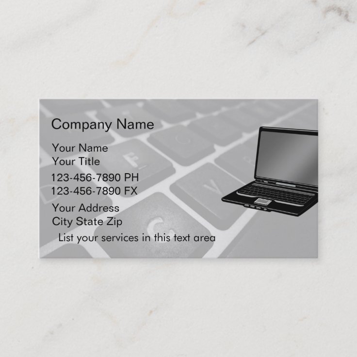 Simple Computers Business Cards | Zazzle