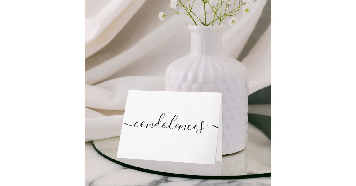 Simple Condolences Sympathy Card | Zazzle