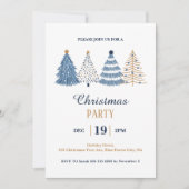 Simple Corporate Blue Christmas Party Invitation | Zazzle
