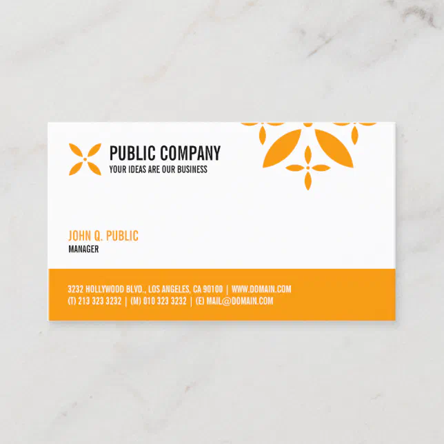 Simple Corporate One Sided Business Card | Zazzle