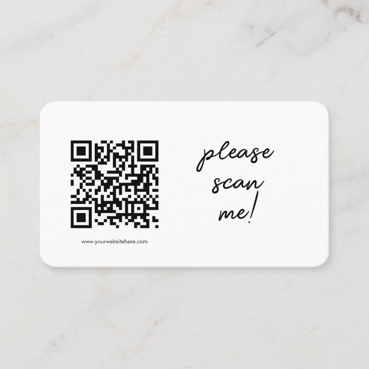 Simple Corporate Website QR Code Business Card | Zazzle