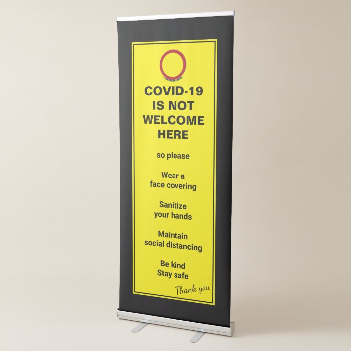 Simple COVID 19 Coronavirus Safety Guidelines Retractable Banner ...
