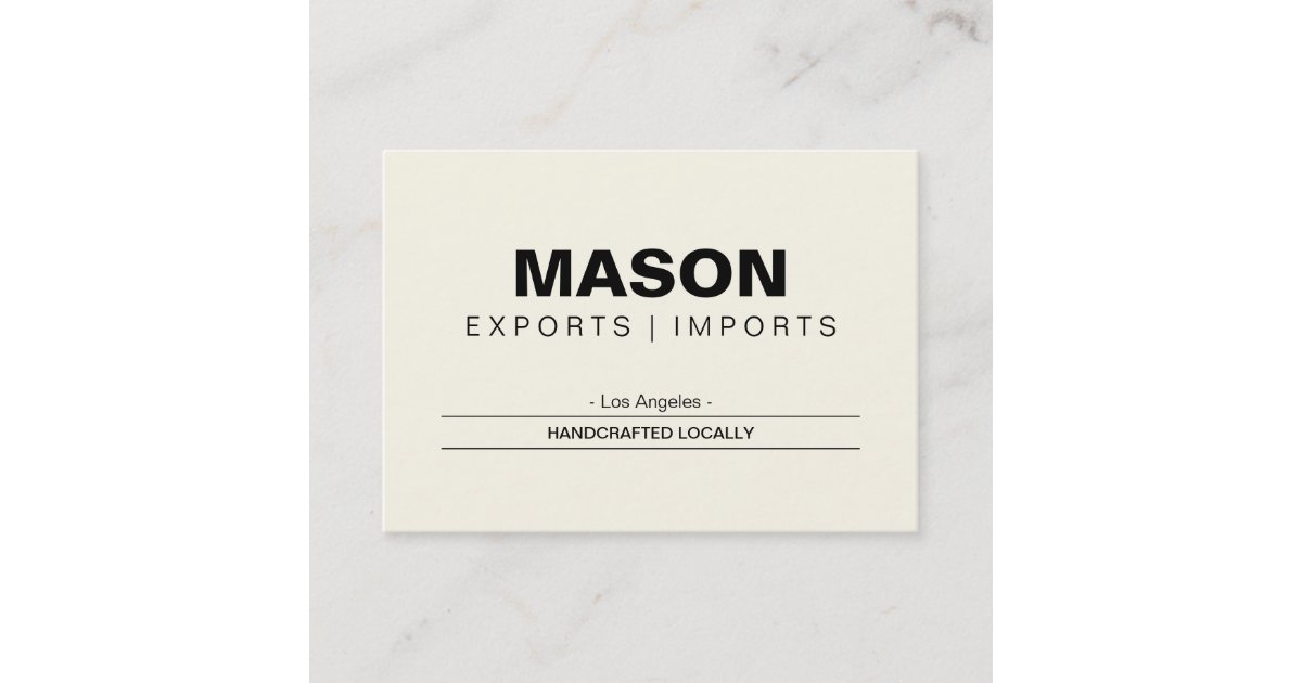 Simple | Cream Business Card | Zazzle