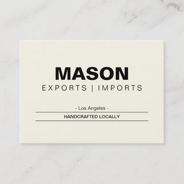 Simple | Cream Business Card | Zazzle