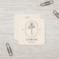 Simple Cream Floral Business Card for with Logo | Zazzle