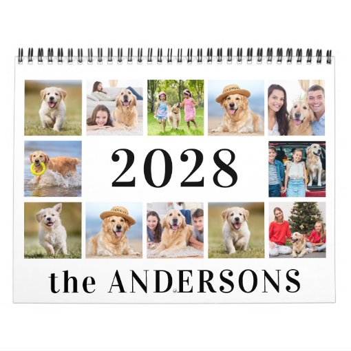 Simple Create Your Own Modern Personalized Photo Calendar | Zazzle