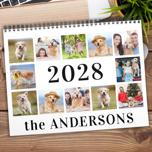 Simple Create Your Own Modern Personalized Photo Calendar | Zazzle