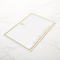 Simple cross border silver gold foil note card | Zazzle