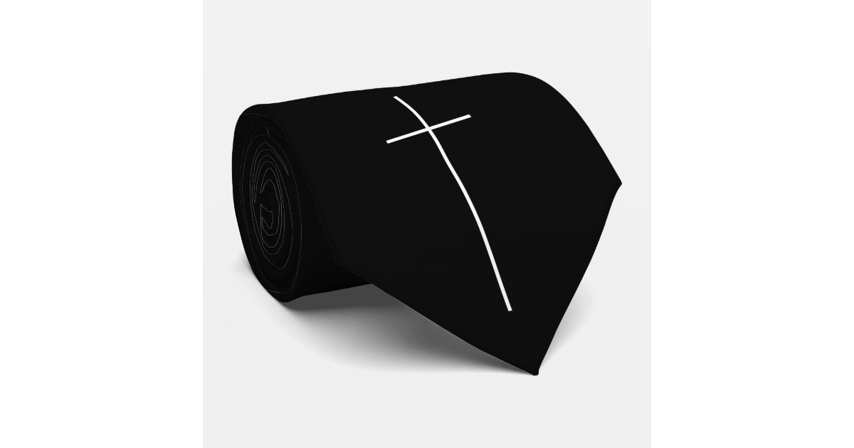 Simple Cross Religious Crucifix Christian Catholic Neck Tie | Zazzle
