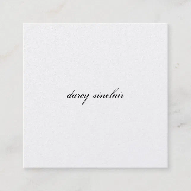 Simple Cursive Square Business Card | Zazzle