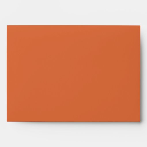 Simple custom address burnt orange color envelope | Zazzle