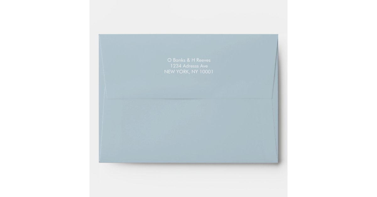 Simple custom address light blue color envelope | Zazzle