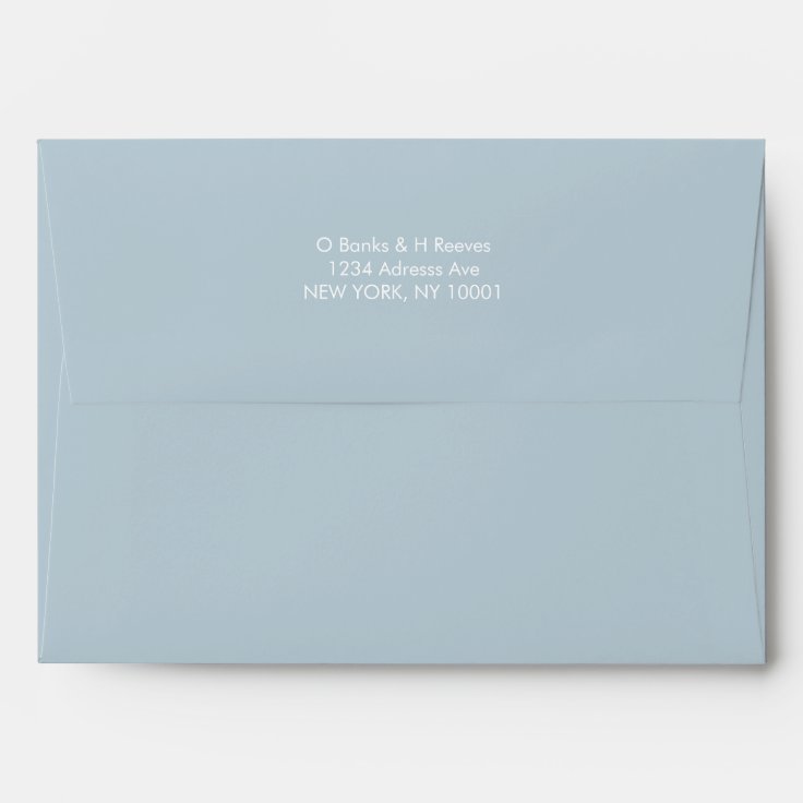 Simple custom address light blue color envelope | Zazzle
