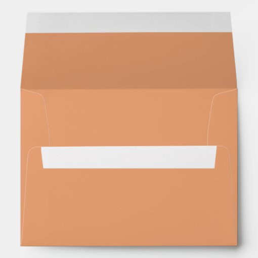 Simple custom address light orange color envelope | Zazzle