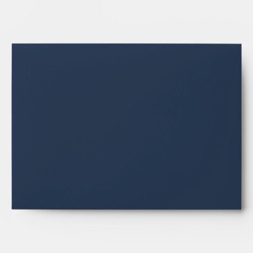 Simple custom address navy blue color envelope | Zazzle