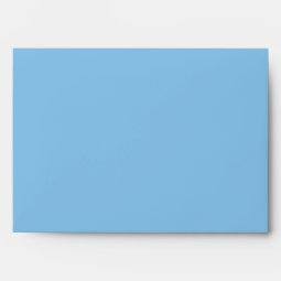 Simple custom address sky blue color envelope | Zazzle