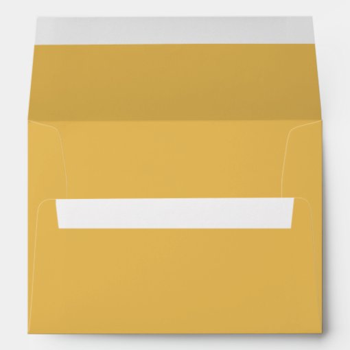 Simple custom address yellow color envelope | Zazzle