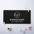Simple Custom Black Modern Logo Business Desk Mat | Zazzle