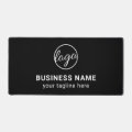 Simple Custom Black Modern Logo Business Desk Mat | Zazzle