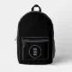 Simple Custom Business Logo Black Printed Backpack | Zazzle