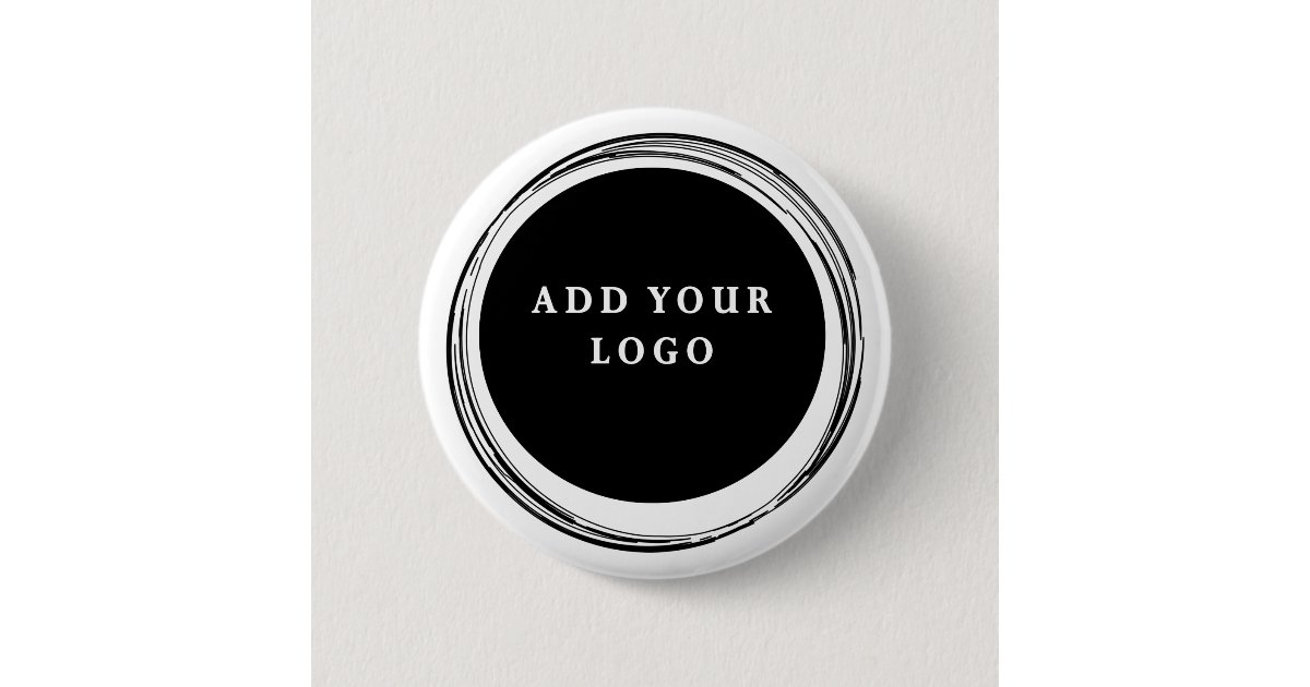 Simple Custom Business Logo Promotional Button | Zazzle