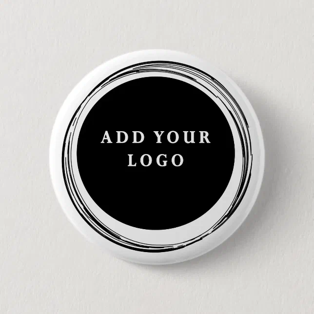 Simple Custom Business Logo Promotional Button | Zazzle