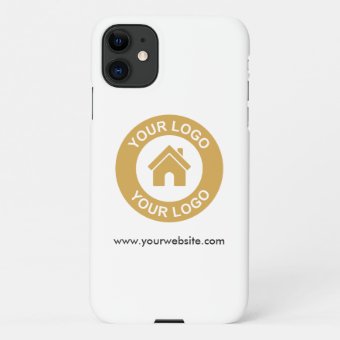 Simple Custom Business Logo Website iPhone Case | Zazzle