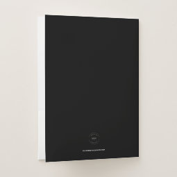 Simple Custom Business Logo website on black Pocket Folder | Zazzle