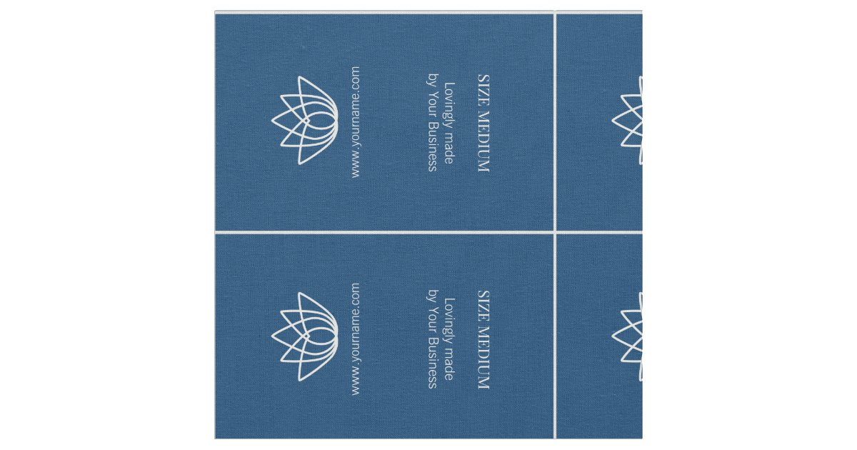 Simple custom clothing garment labels blue white fabric | Zazzle
