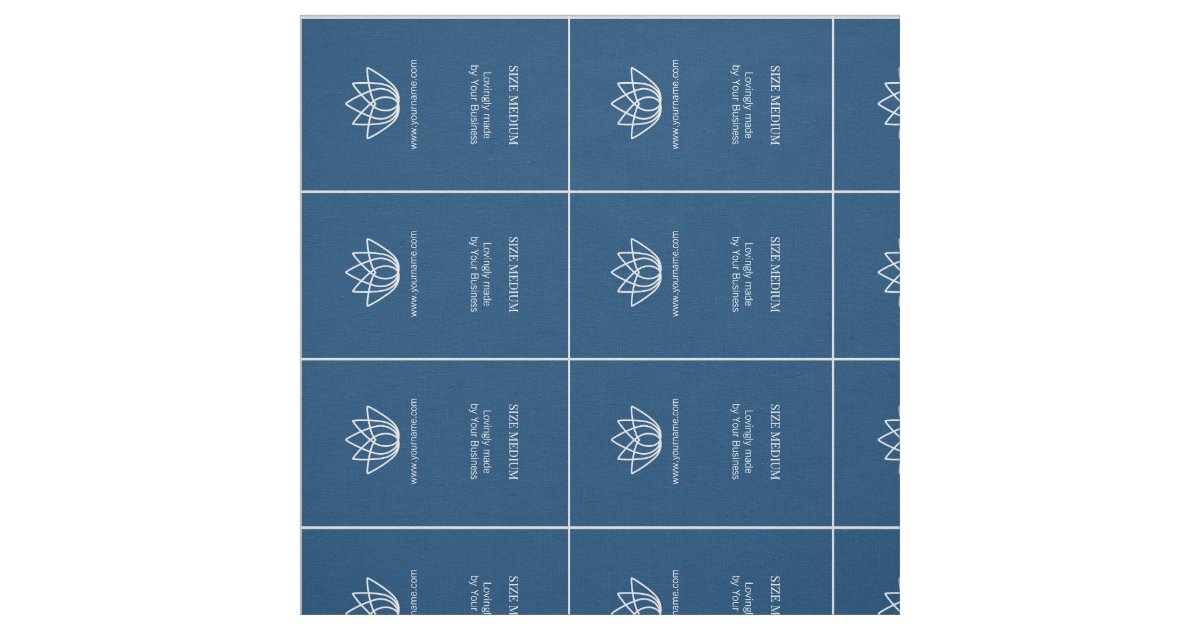 Simple custom clothing garment labels blue white fabric | Zazzle