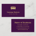 Simple Custom Color Book Editor Elegant Gold Book Business Card | Zazzle