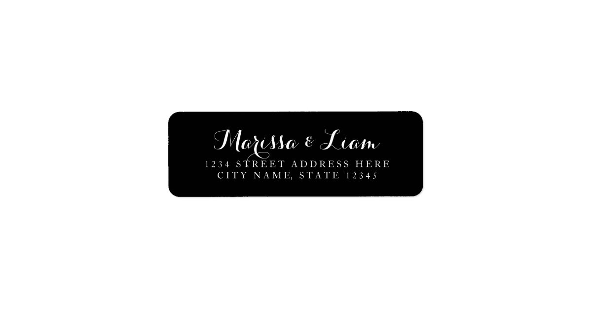 Simple Custom Color Return Address Label | Zazzle
