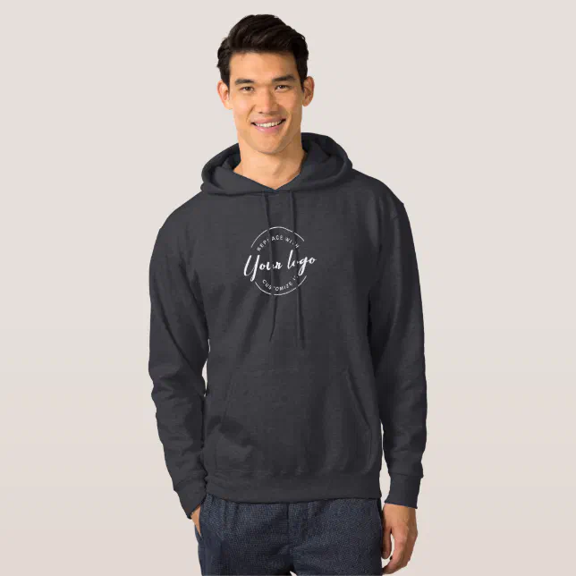 Simple Custom company business logo in white on Hoodie | Zazzle