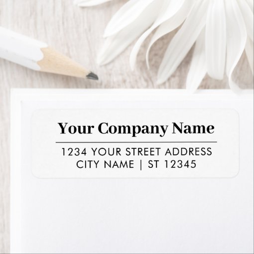 Simple Custom Company Business Return Address Label | Zazzle