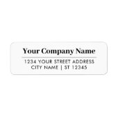 Simple Custom Company Business Return Address Label | Zazzle