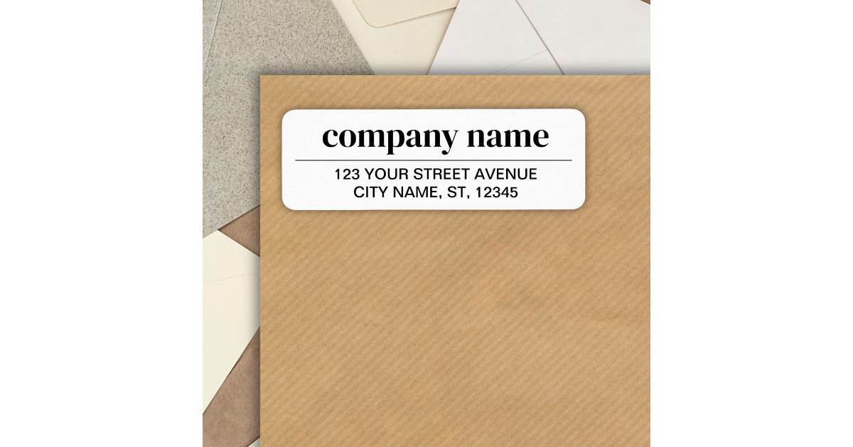 Simple Custom Company Business Return Address Label | Zazzle