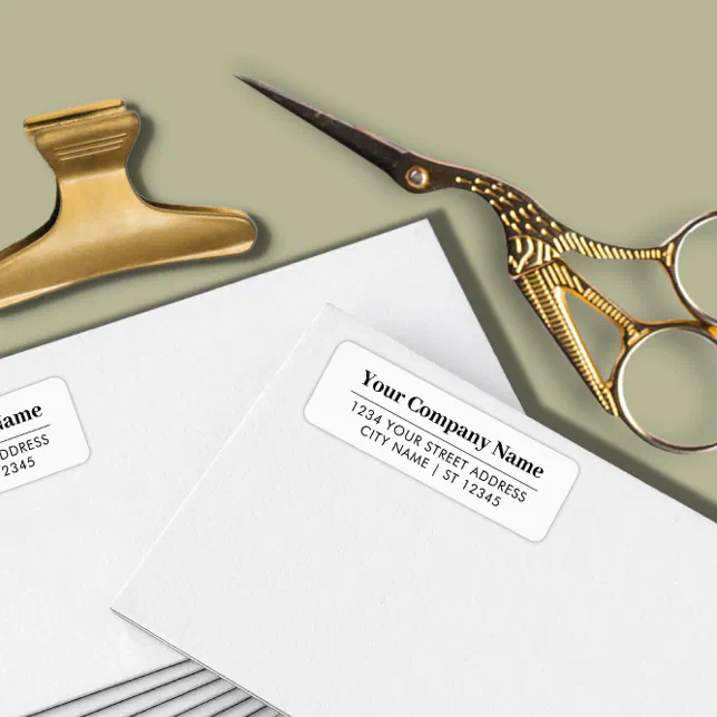 Simple Custom Company Business Return Address Label | Zazzle