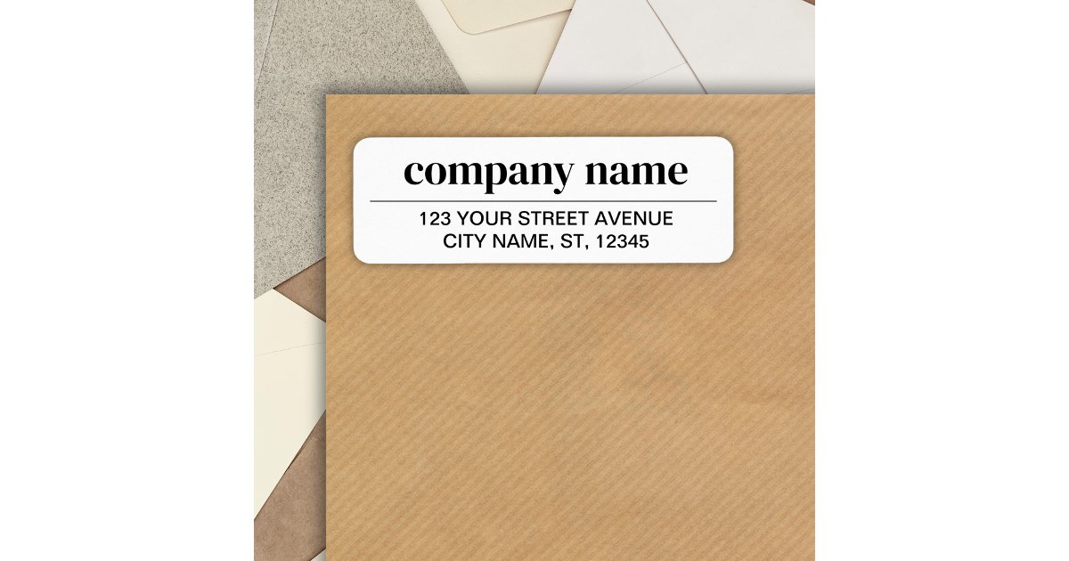 Simple Custom Company Business Return Address Label | Zazzle