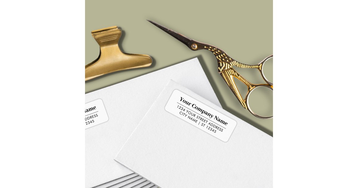 Simple Custom Company Business Return Address Label | Zazzle