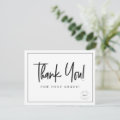 Simple Custom Coupon code Business Logo Thank You Card | Zazzle