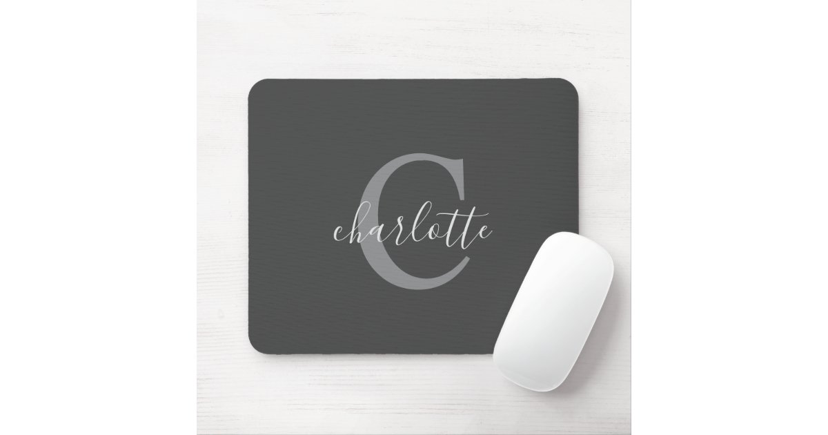 Simple Custom Dark Gray Mouse Pad | Zazzle