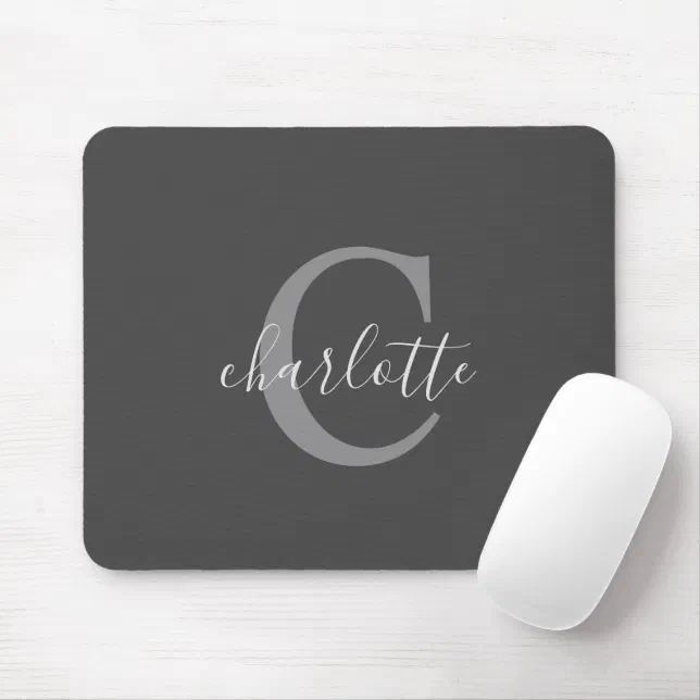 Simple Custom Dark Gray Mouse Pad | Zazzle