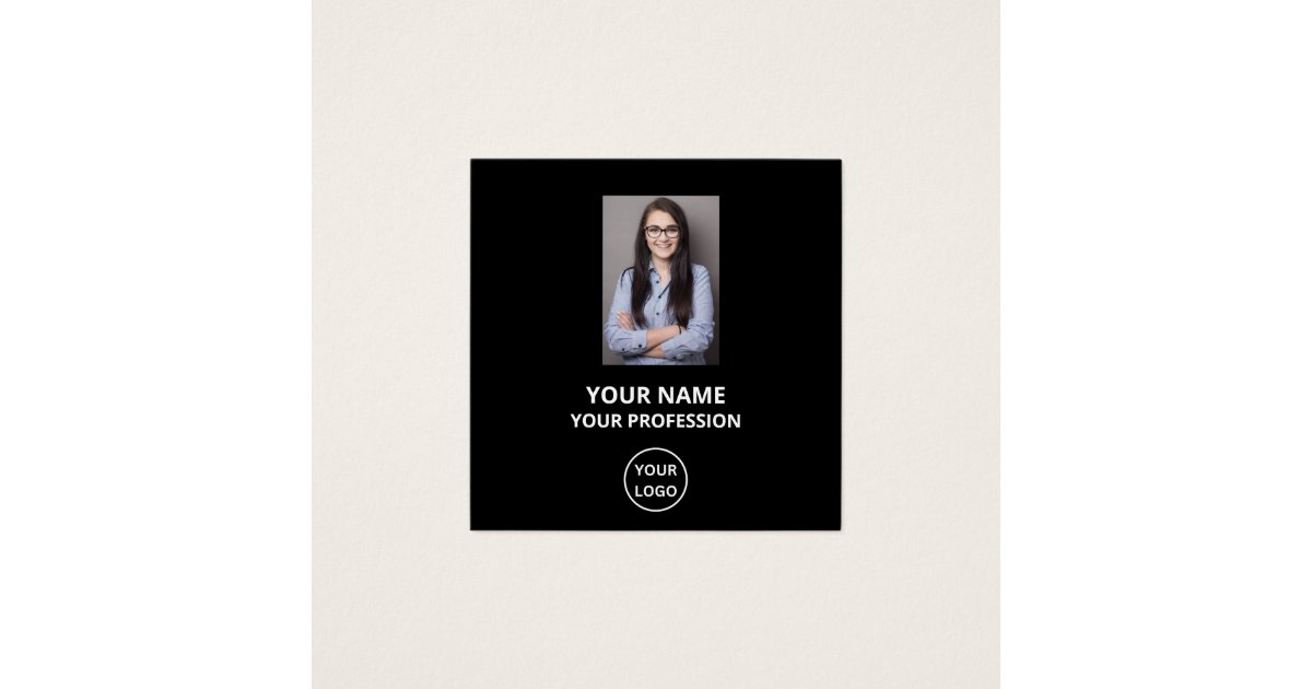 SIMPLE CUSTOM EMPLOYEE NUMBER PHOTO PROFILE CARD | Zazzle