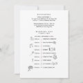 Simple Custom Entourage list wedding timeline Invitation | Zazzle