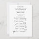 Simple Custom Entourage list wedding timeline Invitation | Zazzle
