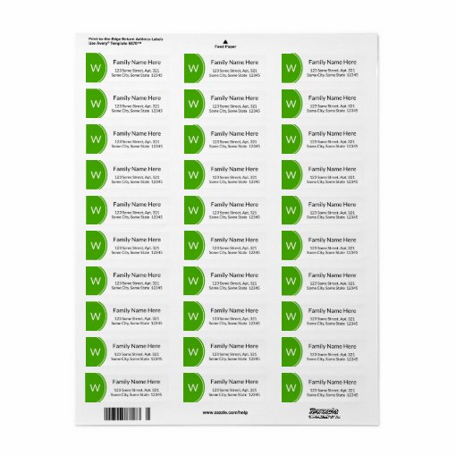 Simple Custom Initial Letter Return Address Label | Zazzle