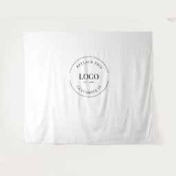 Simple Custom Logo backdrop Company branding | Zazzle