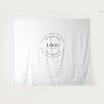 Simple Custom Logo backdrop Company branding | Zazzle