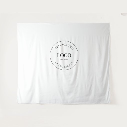 Simple Custom Logo backdrop Company branding | Zazzle